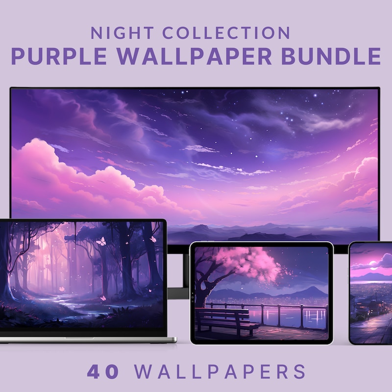 Purple Wallpaper Goth - Etsy