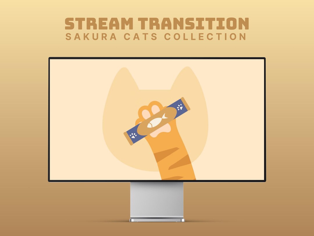 Cute Cat Stinger Transition Cat Stream Transition Cozy Stream Overlay ...