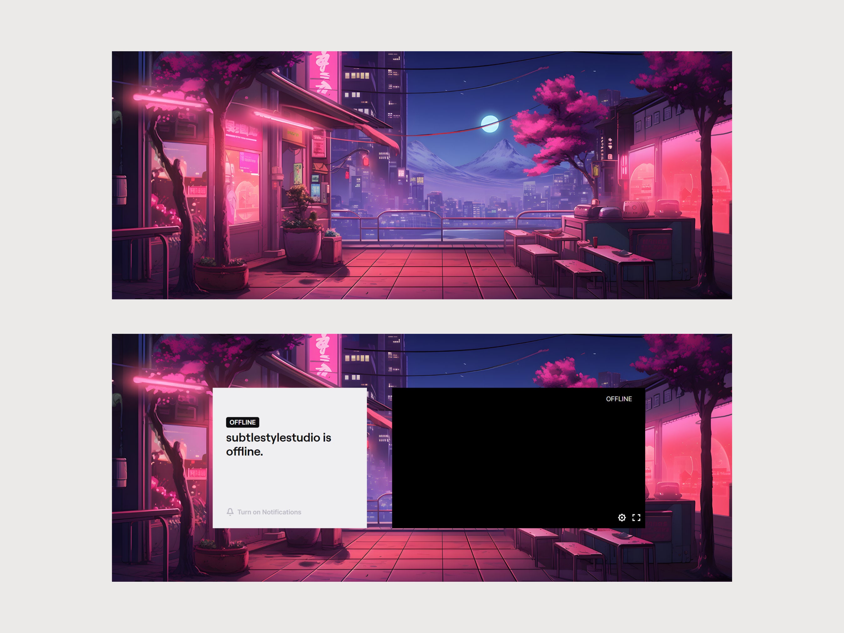 Pink Lofi Twitch Stream Banner Anime Lofi Twitch Banner Pink Anime ...
