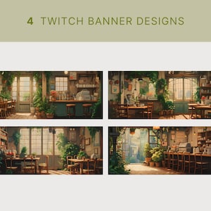 Lofi Twitch Overlay Lofi Cafe Animated Stream Screen Cozy Twitch Banner ...