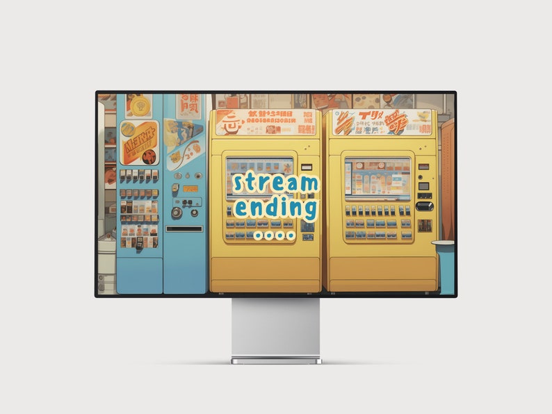 Lofi Animated Stream Screen Yellow Retro Twitch Overlay Vintage Anime ...