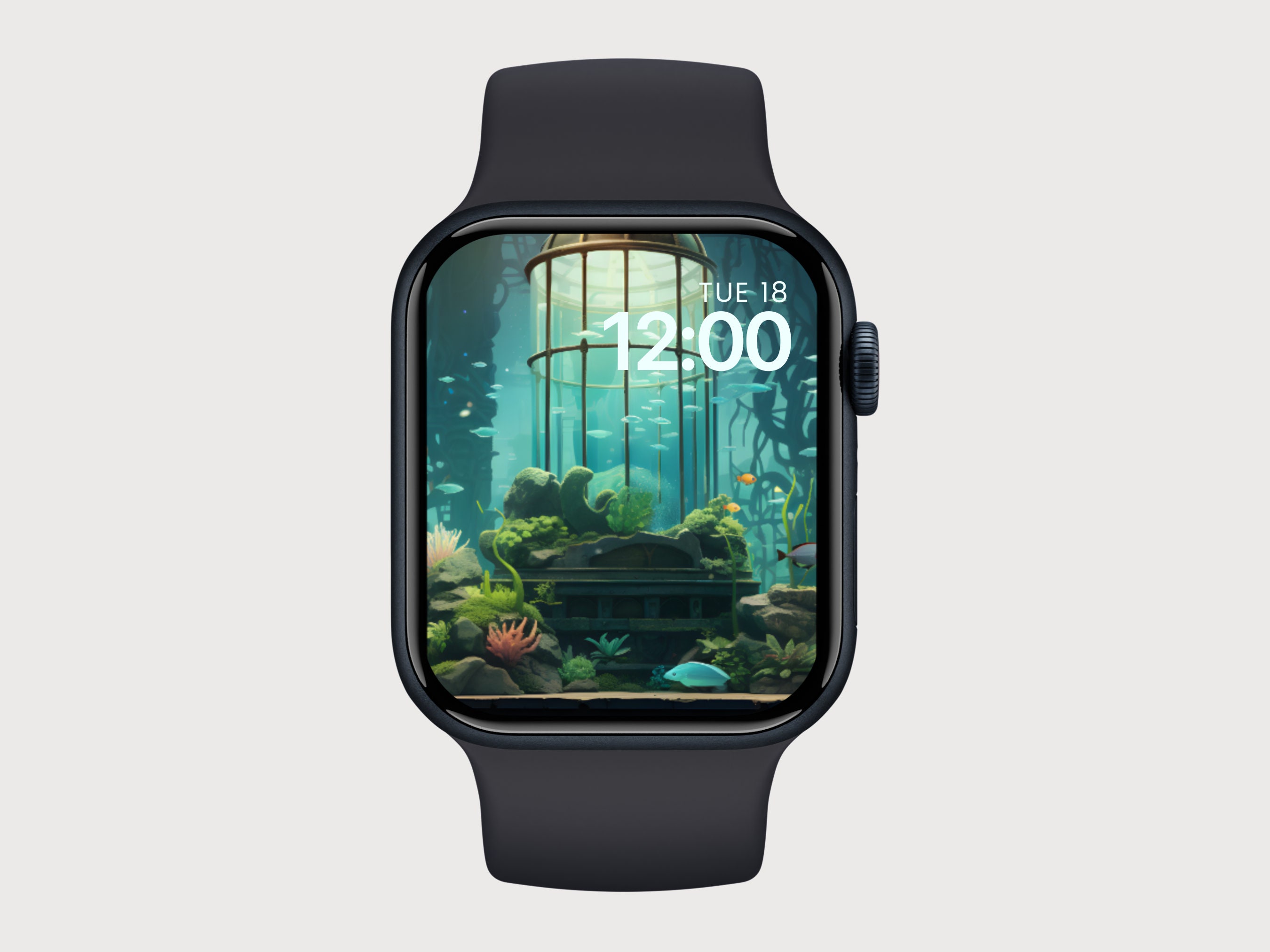 Ghibli Apple Watch Face Anime Underwater Aesthetic Watch Wallpaper Cute ...