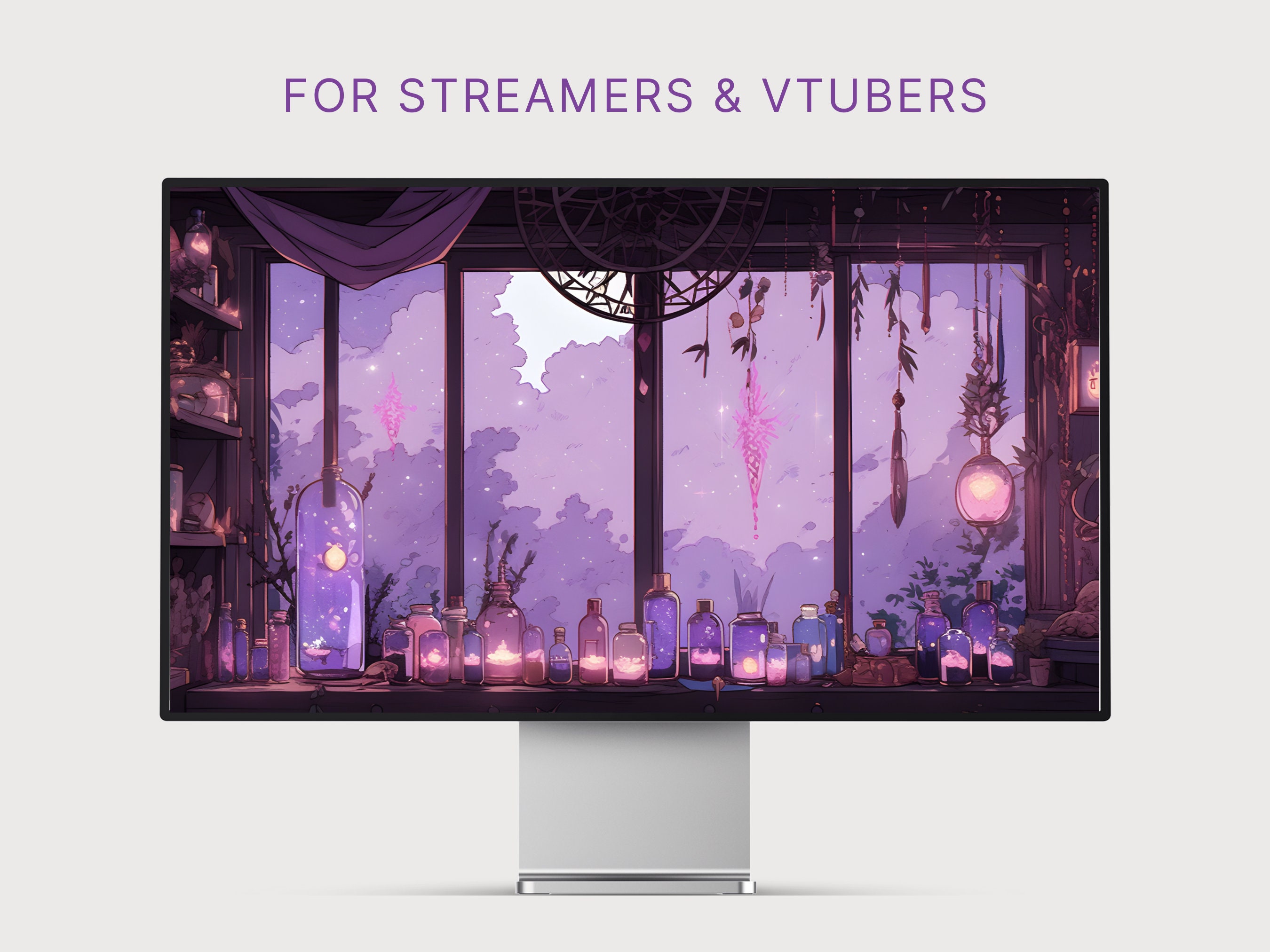 Vtuber Animated Background Witch Background Purple Animated - Etsy Australia