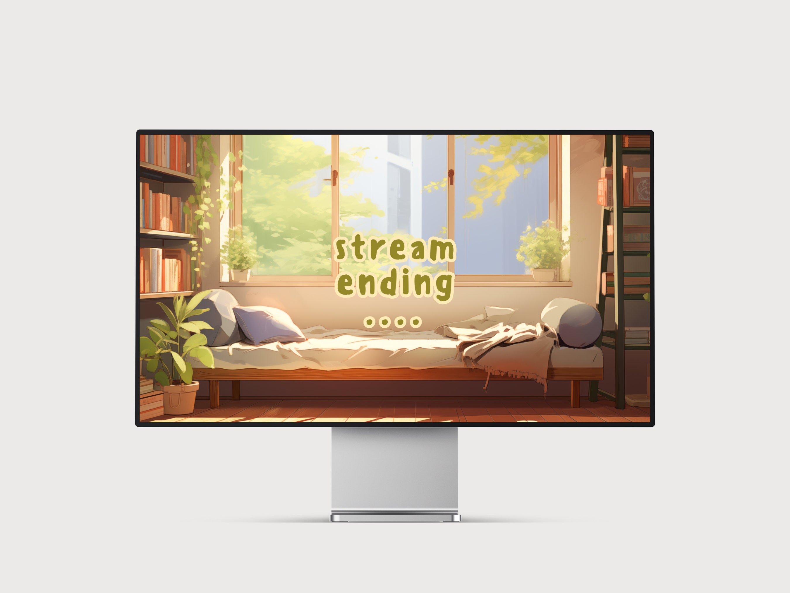 Cozy Bedroom Twitch Overlay Cottagecore Stream Screen Spring Twitch ...
