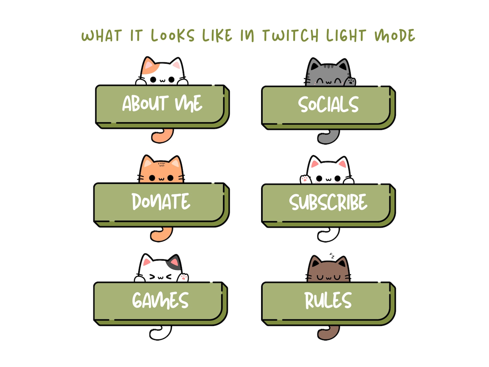 Cat Twitch Panels Cute Twitch Panels Ghibli Twitch Panels Cat Stream ...
