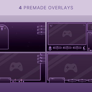 Purple Stream Overlay Animated Vtuber Background Witch Twitch Overlay ...