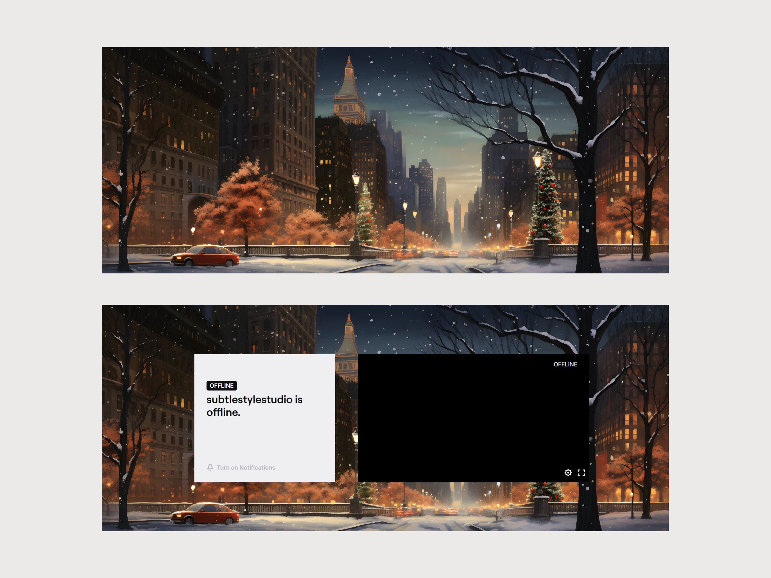 Christmas Twitch Stream Banner Winter Twitch Banner Lofi - Etsy