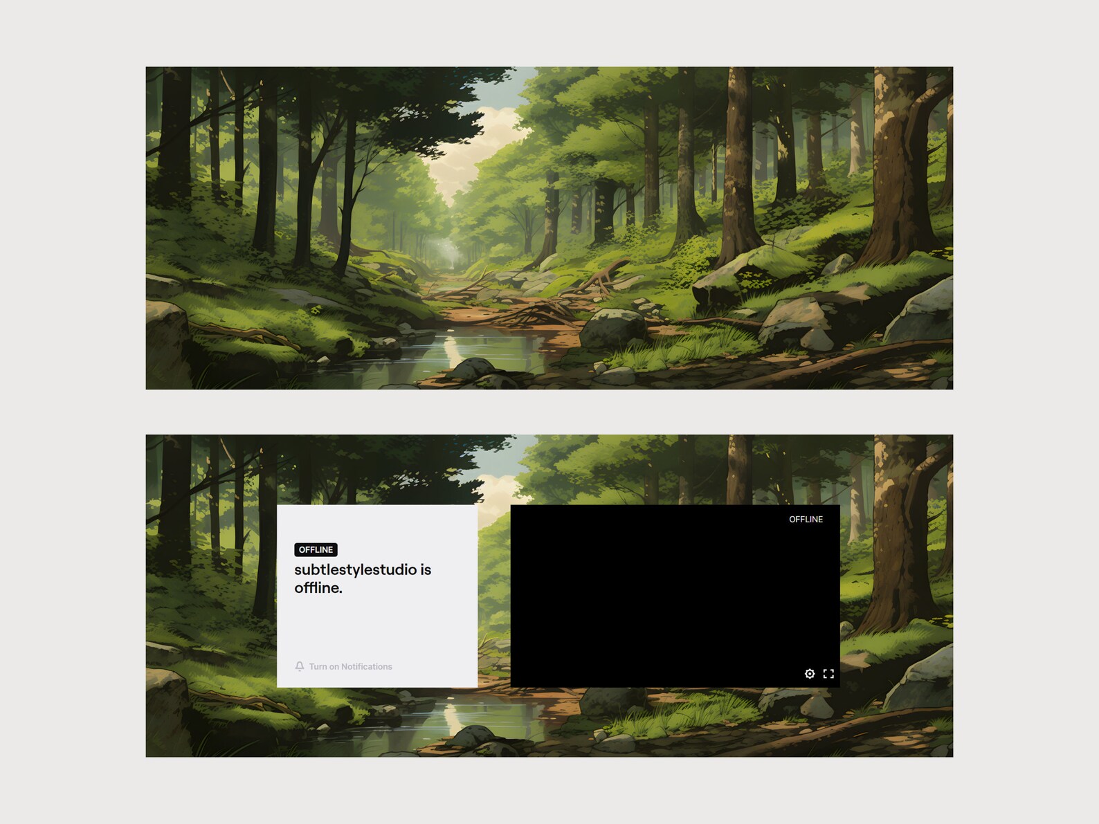 Anime Twitch Stream Banner Studio Ghibli Inspired Twitch Banner Cute ...