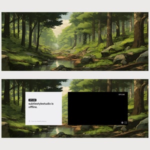 Anime Twitch Stream Banner Studio Ghibli Inspired Twitch Banner Cute ...