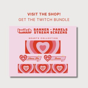 Valentines Animated Twitch Stream Red Retro Overlay Twitch Banner Red ...