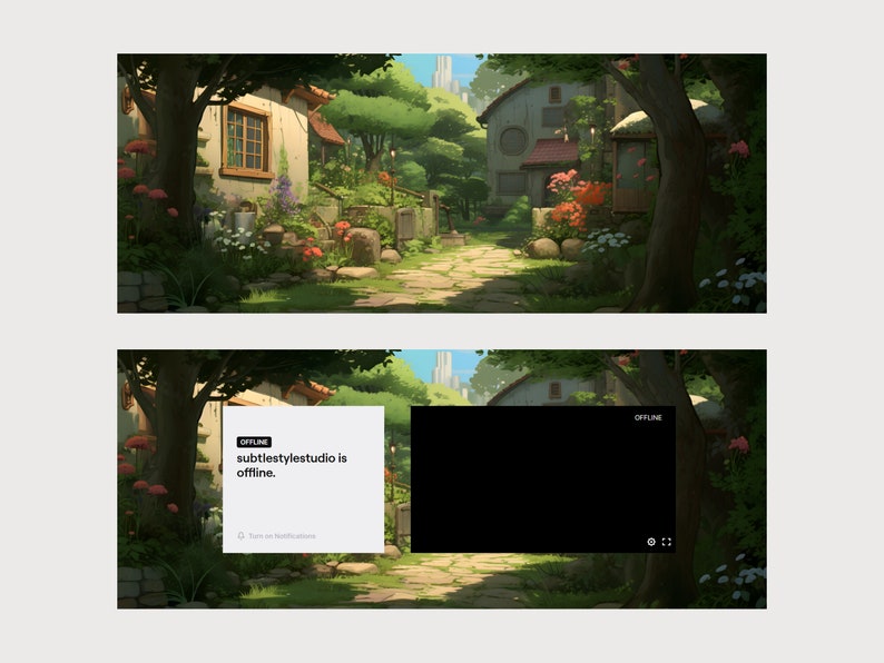 Ghibli Twitch Stream Banner Anime Twitch Banner Studio Ghibli Inspired ...