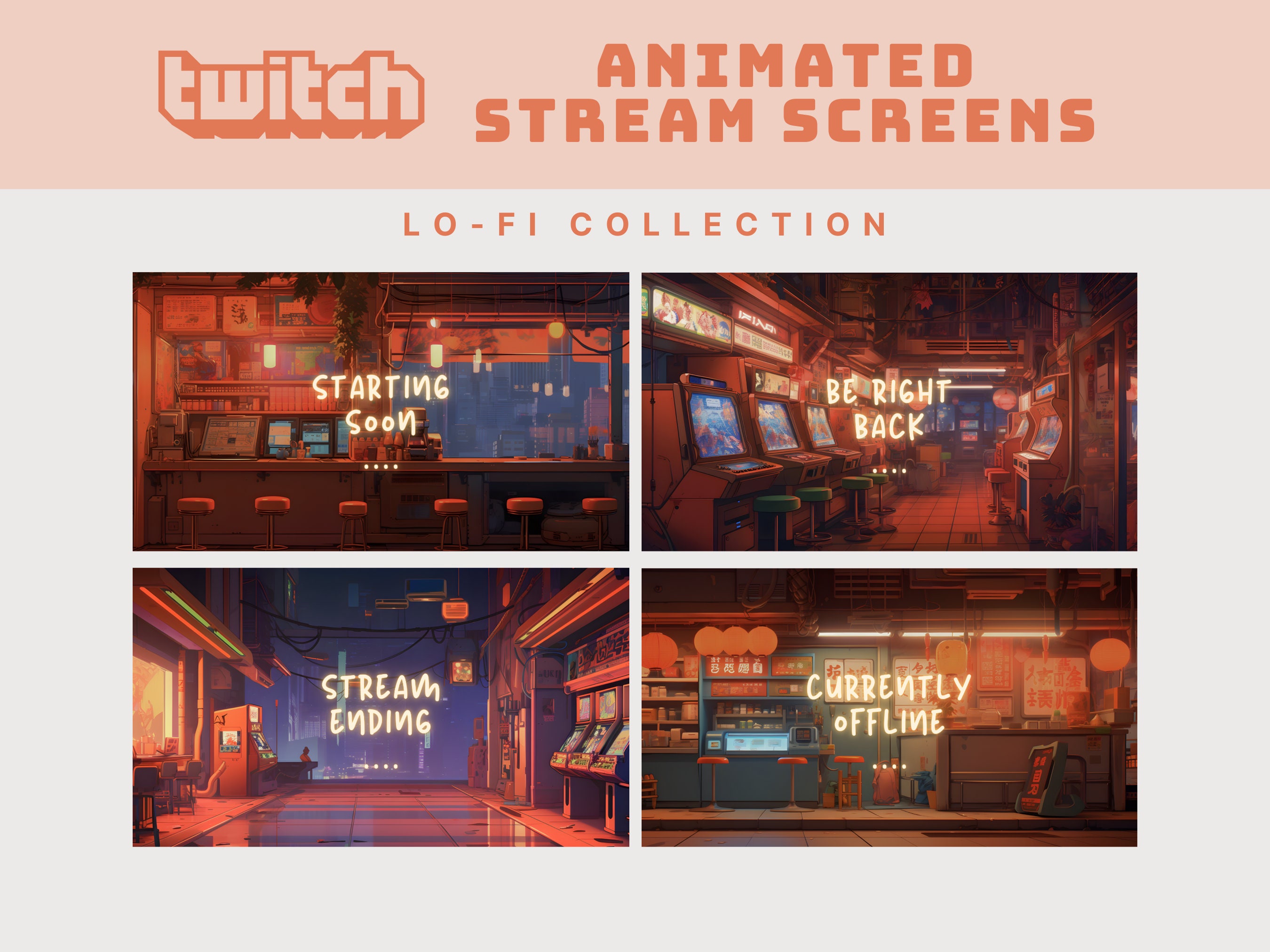 Lofi Animated Stream Screen Lofi Twitch Stream Screen Lofi Twitch ...
