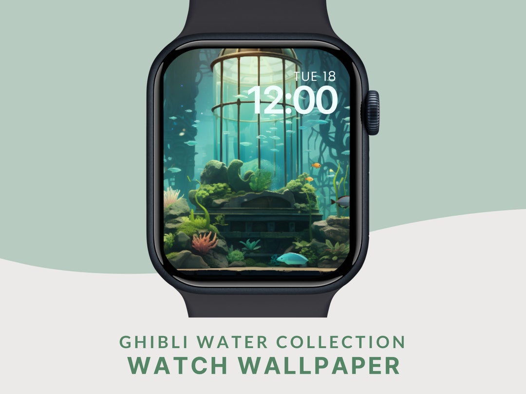 Ghibli Apple Watch Face Anime Underwater Aesthetic Watch Wallpaper Cute ...