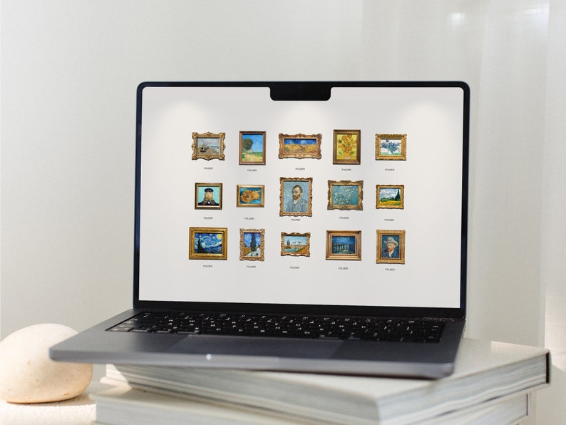 Van Gogh Desktop Folder Icons Aesthetic Desktop Organizer - Etsy