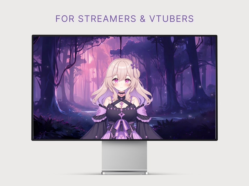 Purple Animated Background Purple Vtuber Background Purple Forest ...
