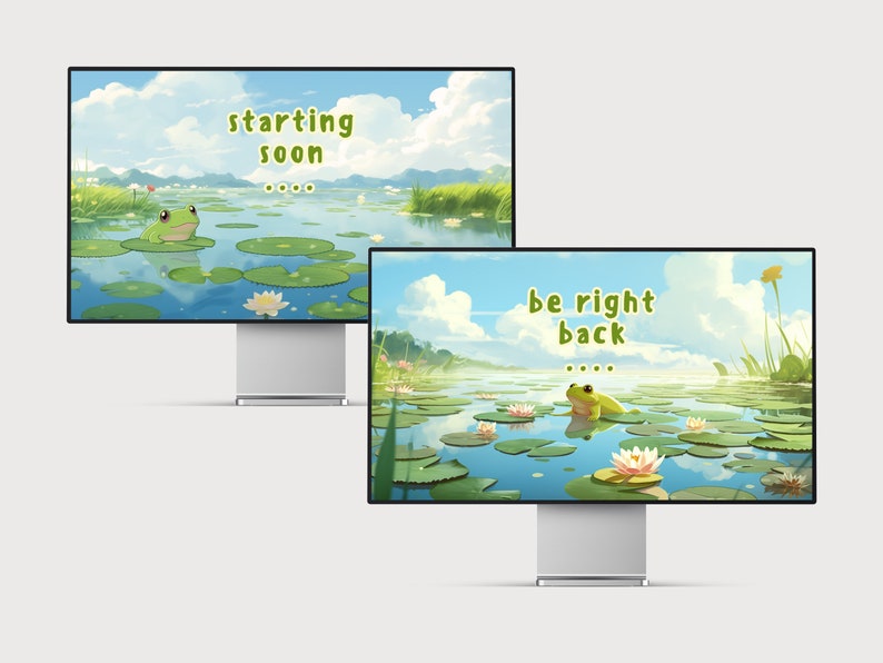 Cute Frog Twitch Overlay Cottagecore Twitch Banner Ghibli Stream ...