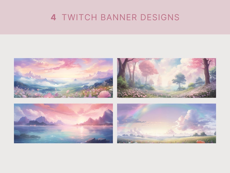 Pink Twitch Overlay Pastel Animated Stream Screen Whimsical Twitch ...