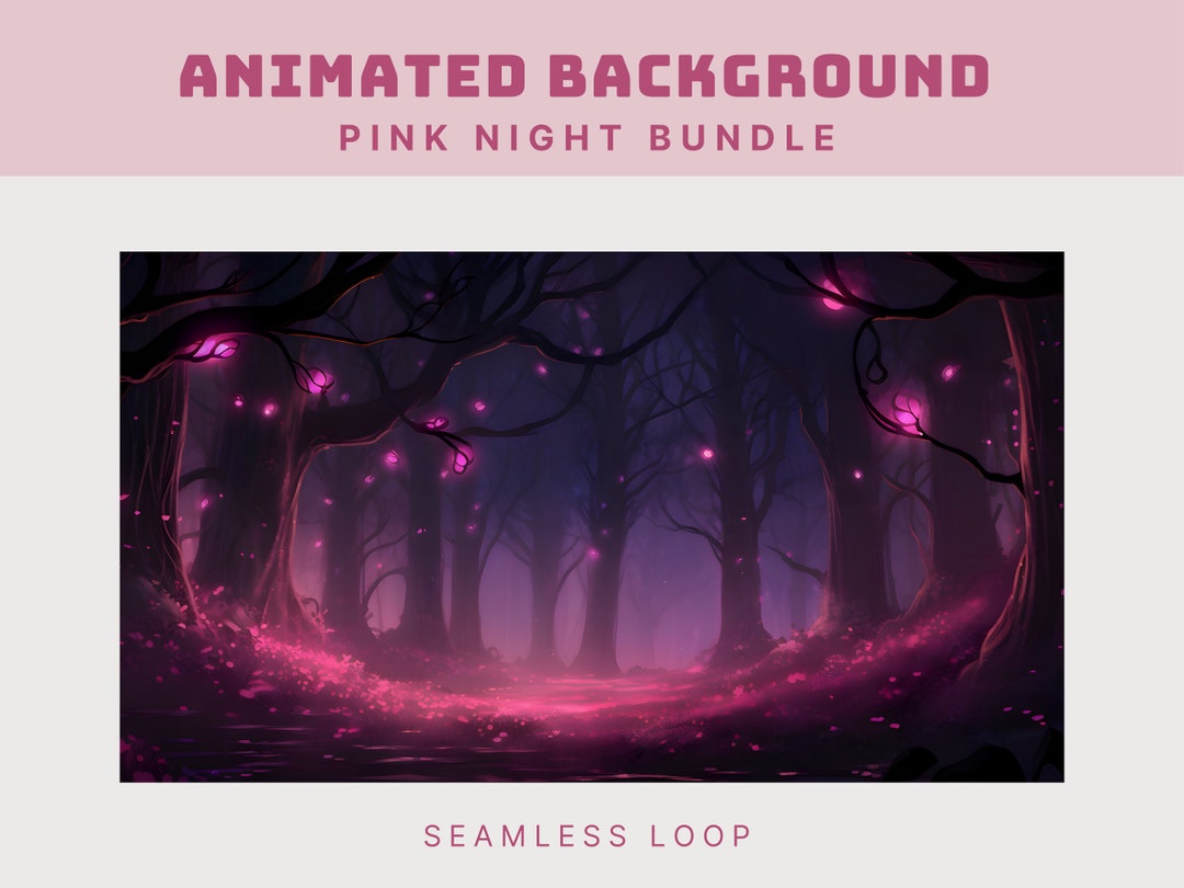 Fondo rosa de vtuber bosque animado superposición de contracción rosa ...