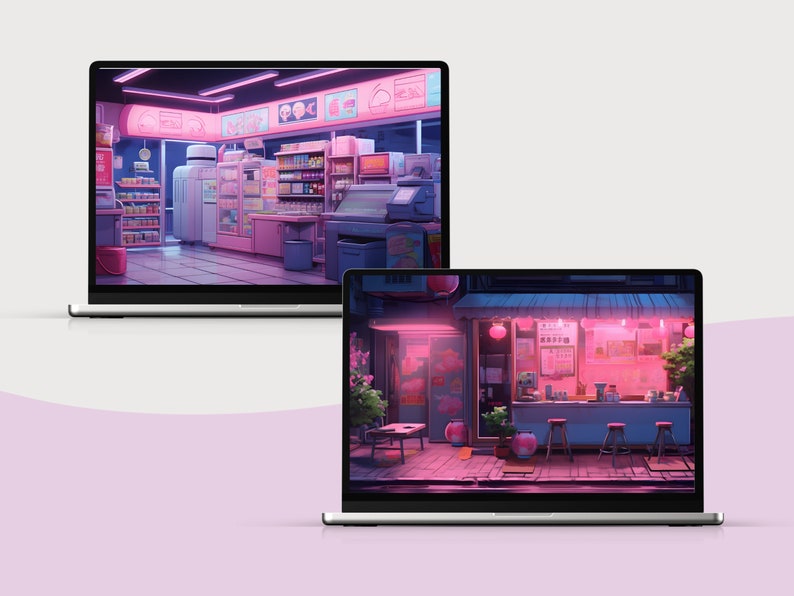 Pink Wallpaper Lofi Desktop Wallpaper Aesthetic Pink Lofi Wallpaper ...