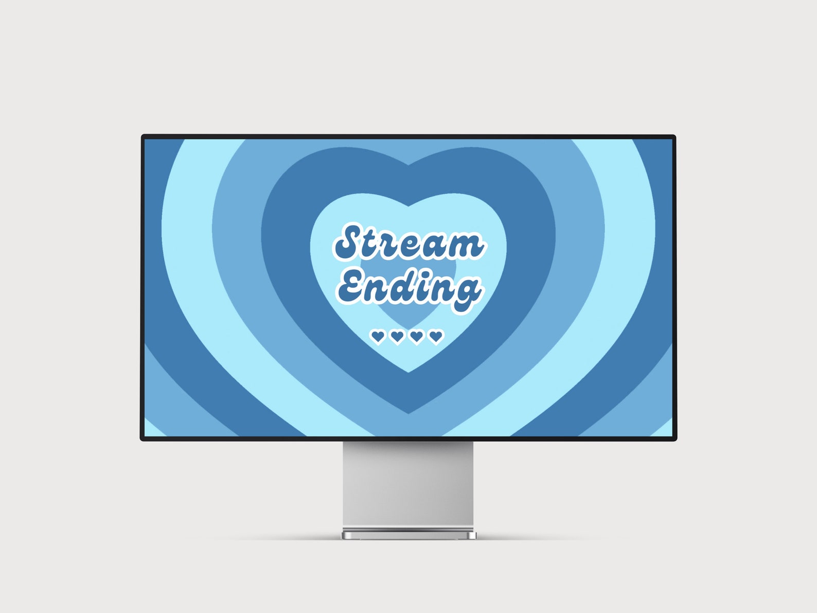 Blue Twitch Overlay Retro Twitch Banner Blue Valentines Twitch Overlay ...