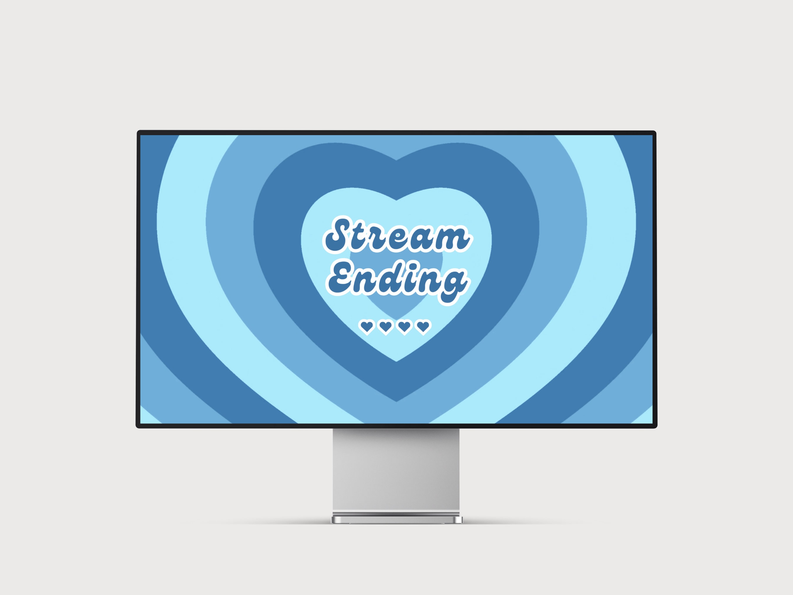 Blue Twitch Overlay Retro Twitch Banner Blue Valentines Twitch Overlay ...
