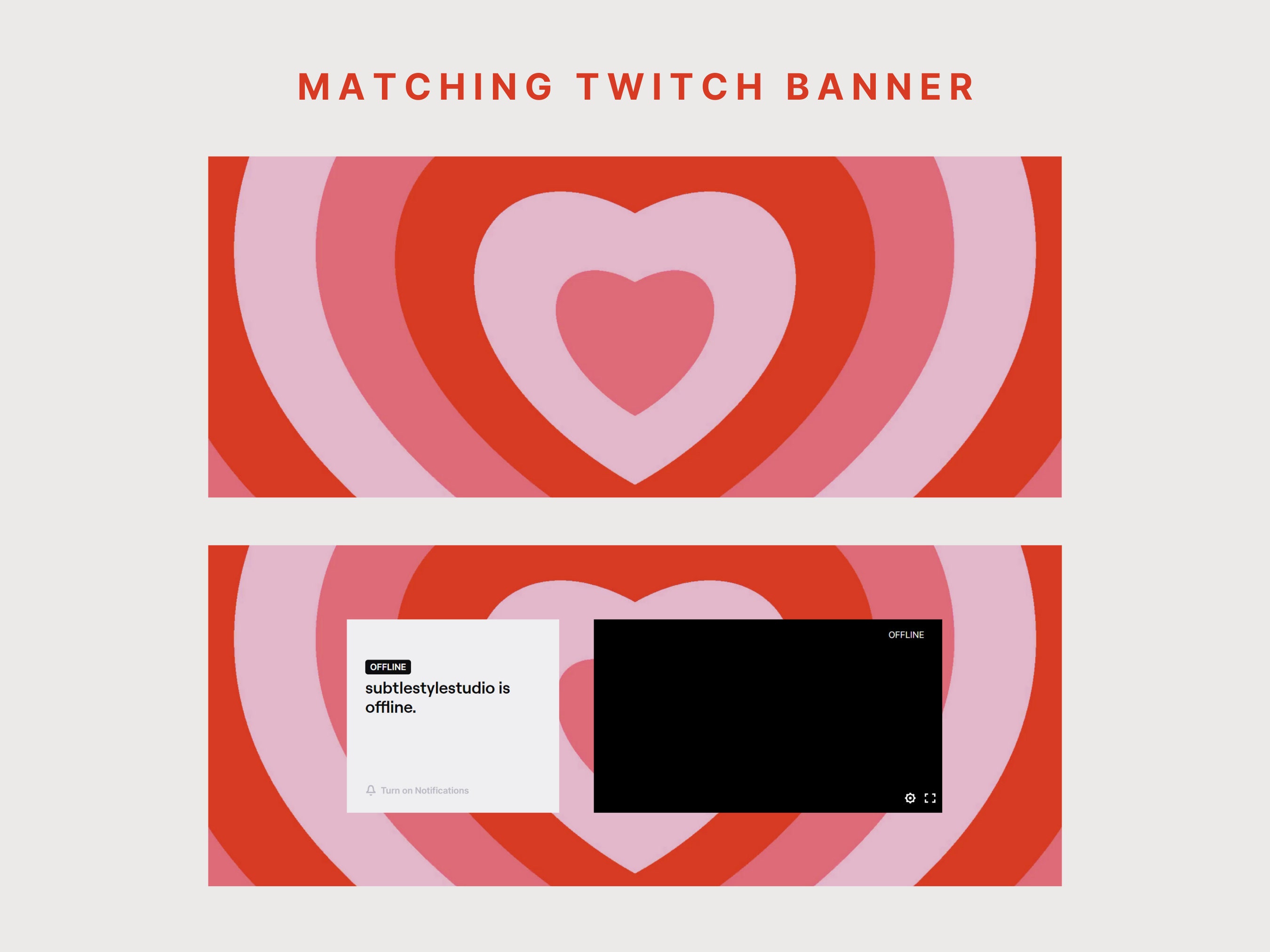 Valentines Animated Twitch Stream Red Retro Overlay Twitch Banner Red ...