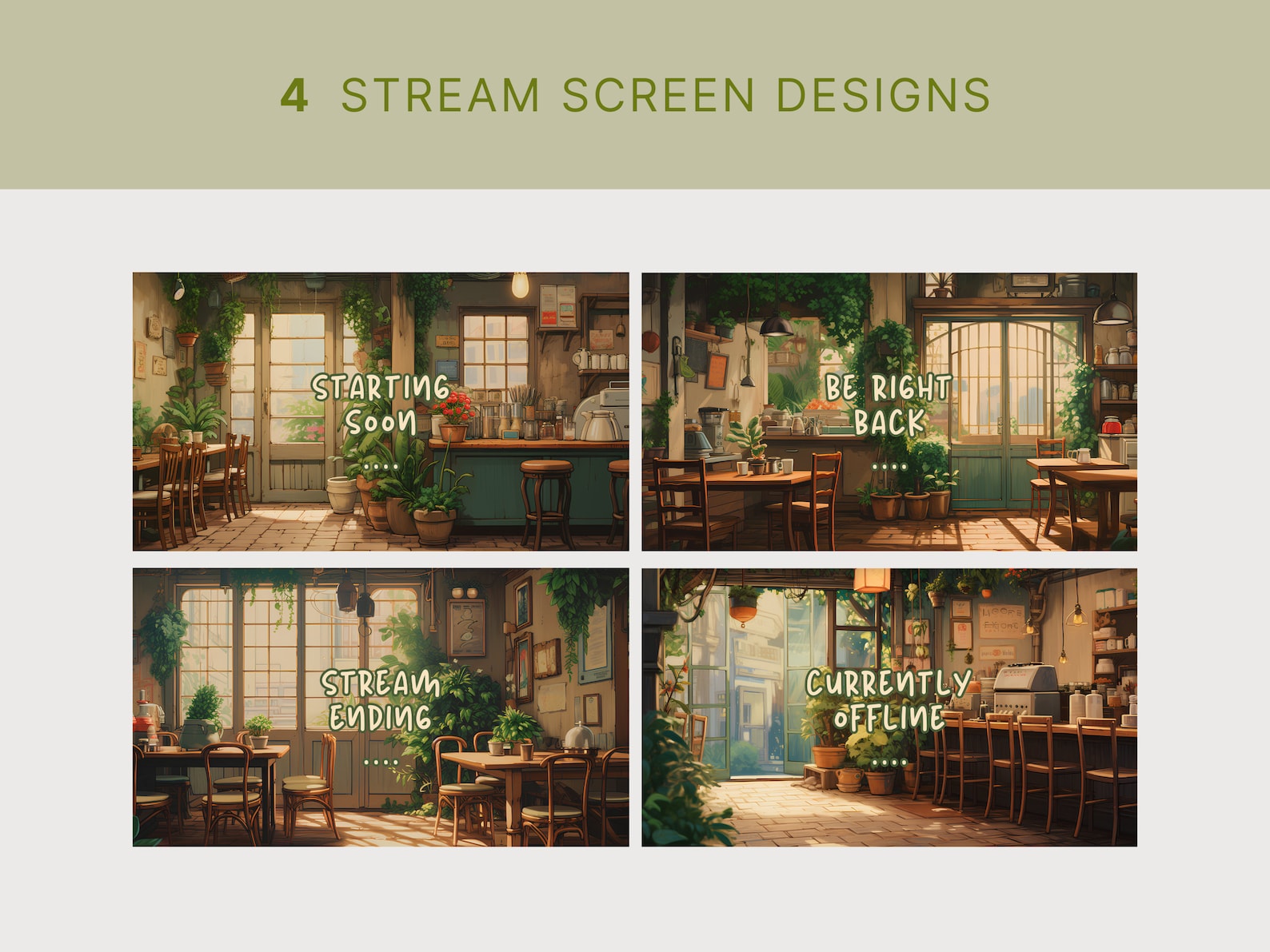 Lofi Twitch Overlay Lofi Cafe Animated Stream Screen Cozy Twitch Banner ...