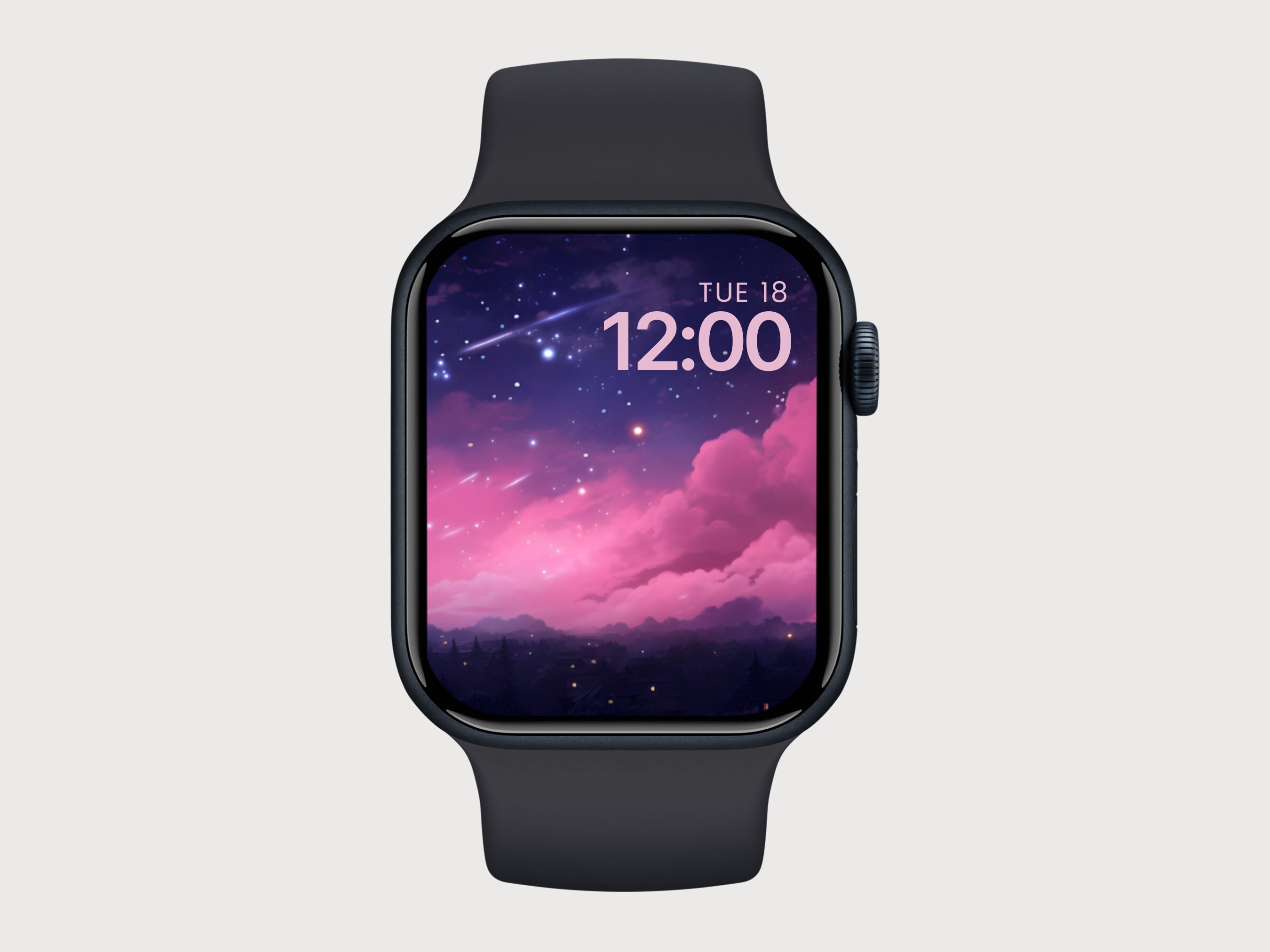 Pink Sky Apple Watch Face Wallpaper Pink Clouds Watch Wallpaper ...