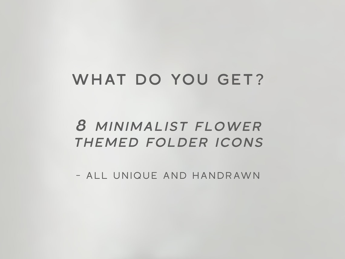 Minimalist Desktop Icons Floral Icons Aesthetic Folder Icons Neutral ...