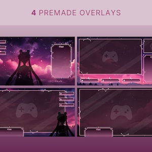 Pink Twitch Overlay Pink Stream Package Vtuber Animated Background Pink ...