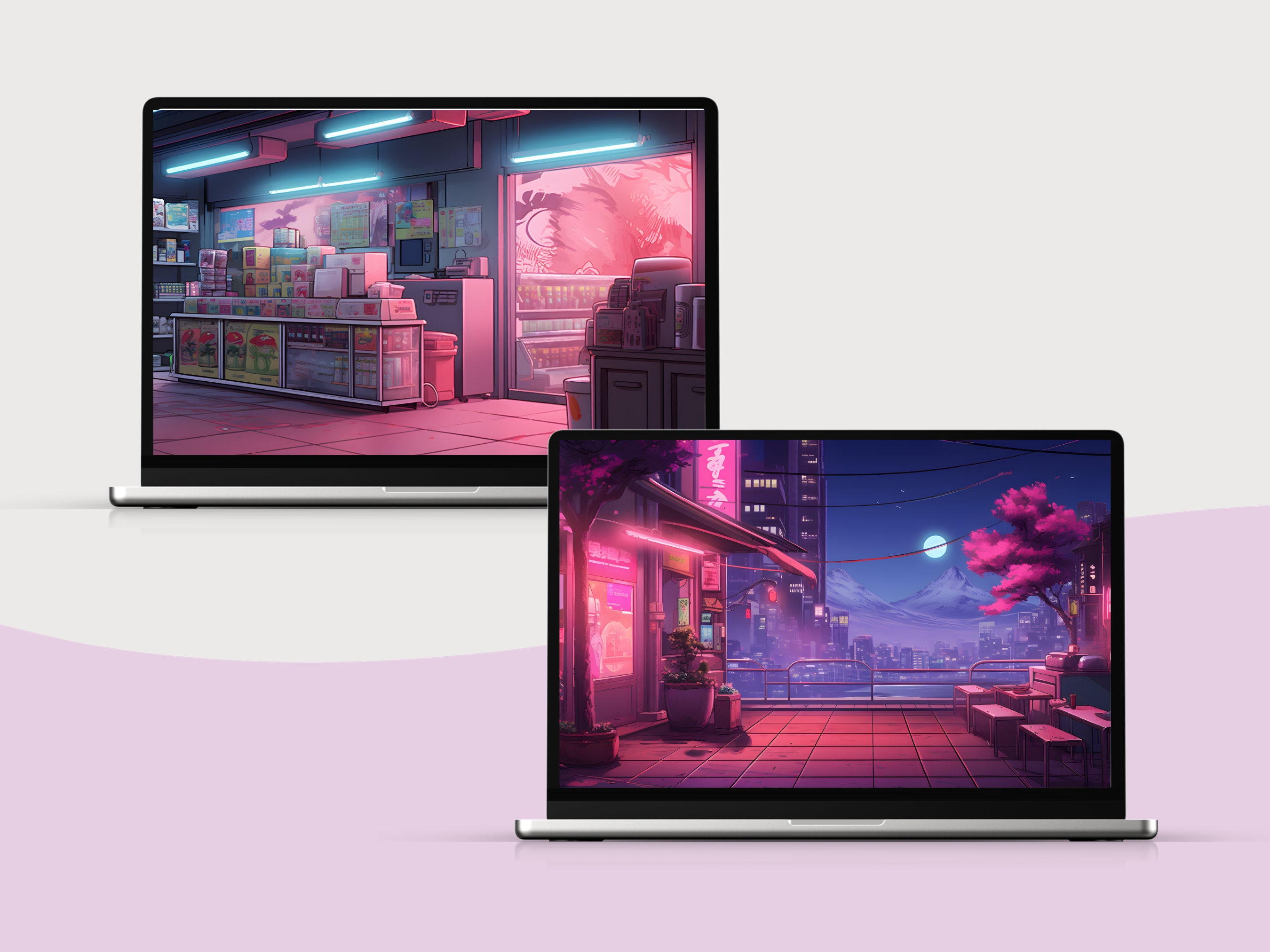 Pink Wallpaper Lofi Desktop Wallpaper Aesthetic Pink Lofi Wallpaper ...