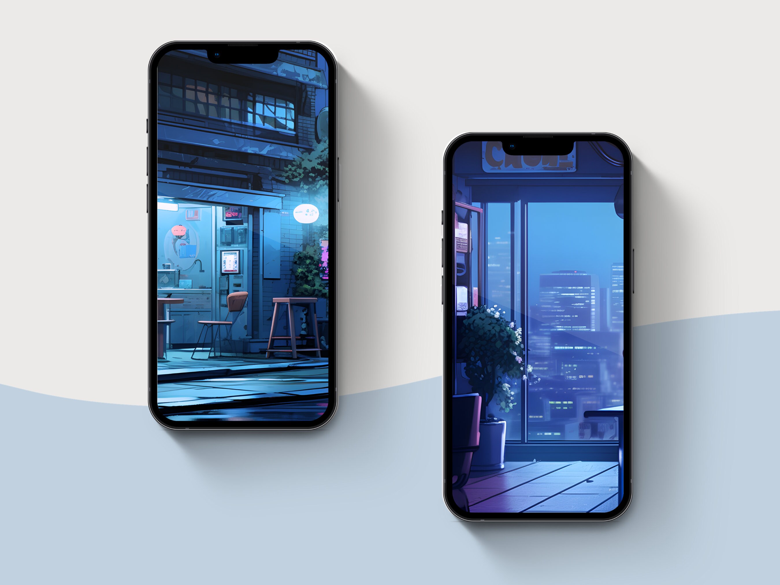 IPhone Lofi Wallpaper Blue Lofi Wallpaper Blue Anime Wallpaper - Etsy