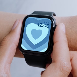 Blue Watch Face Wallpaper Blue Valentines Watch Wallpaper Cute Heart ...