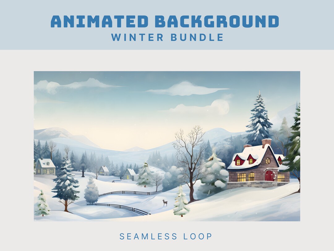 Cozy Winter Animated Background Winter Animated Background Vtuber ...