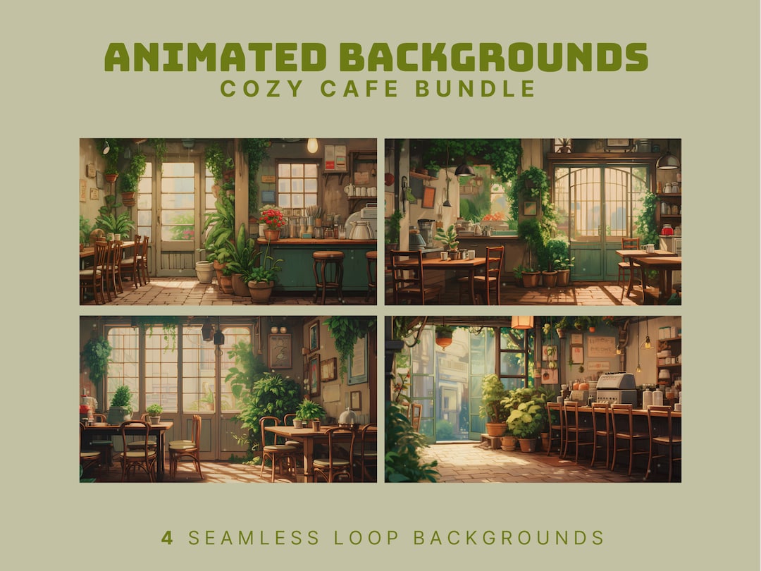 Cozy Animated Background Lofi Cafe Background Vtuber Cozy Twitch ...