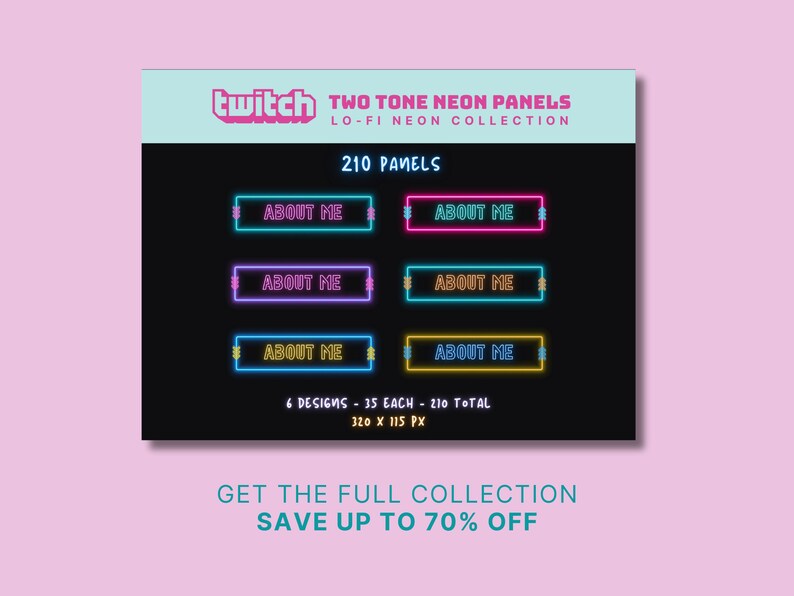 Neon Twitch Pink Lofi Twitch Panels Panels Green Twitch Panels ...