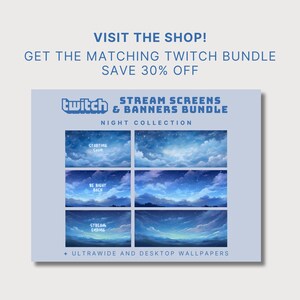 Blue Twitch Overlay Blue Vtuber Animated Background Twitch Blue Sky ...