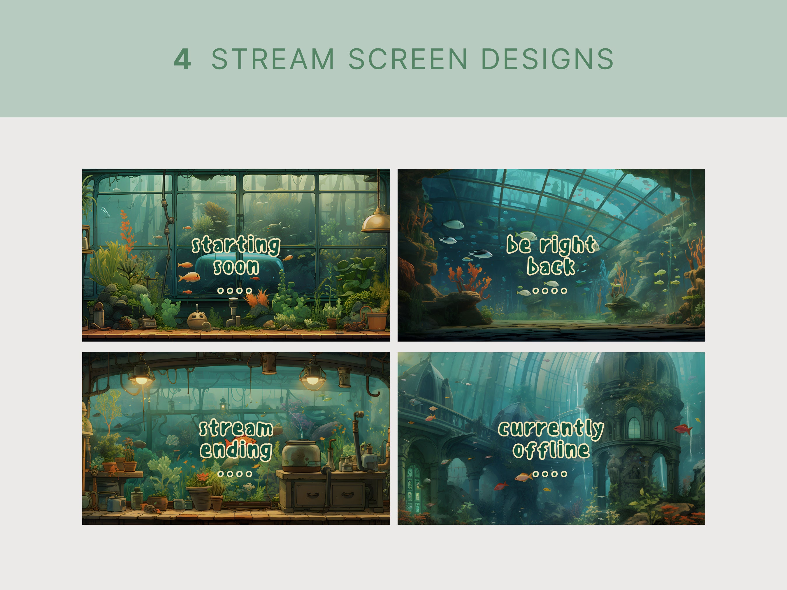 Studio Ghibli Animated Stream Screen Blue Twitch Banner Anime Twitch ...