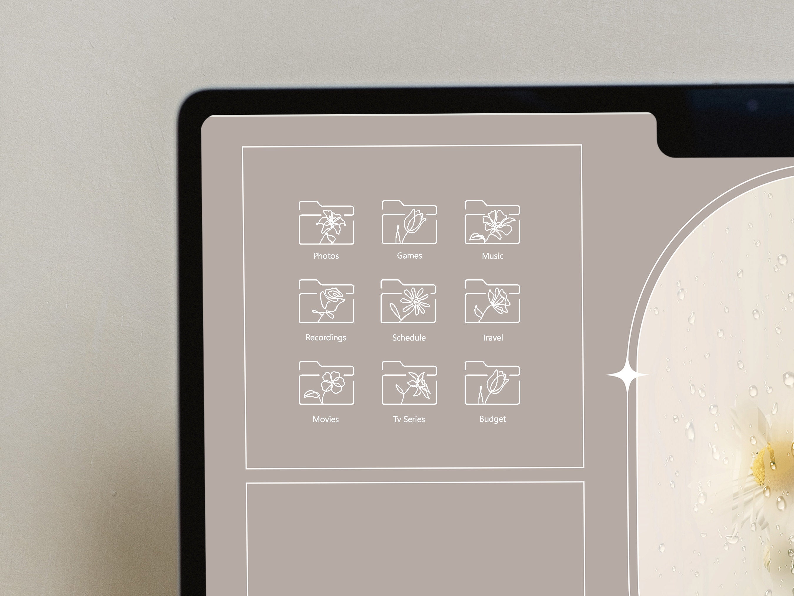 Aesthetic Desktop Icons Floral Icons Minimalist Folder Icons Neutral ...