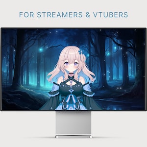 Blue Animated Vtuber Background Blue Twitch Overlay Blue Stream ...