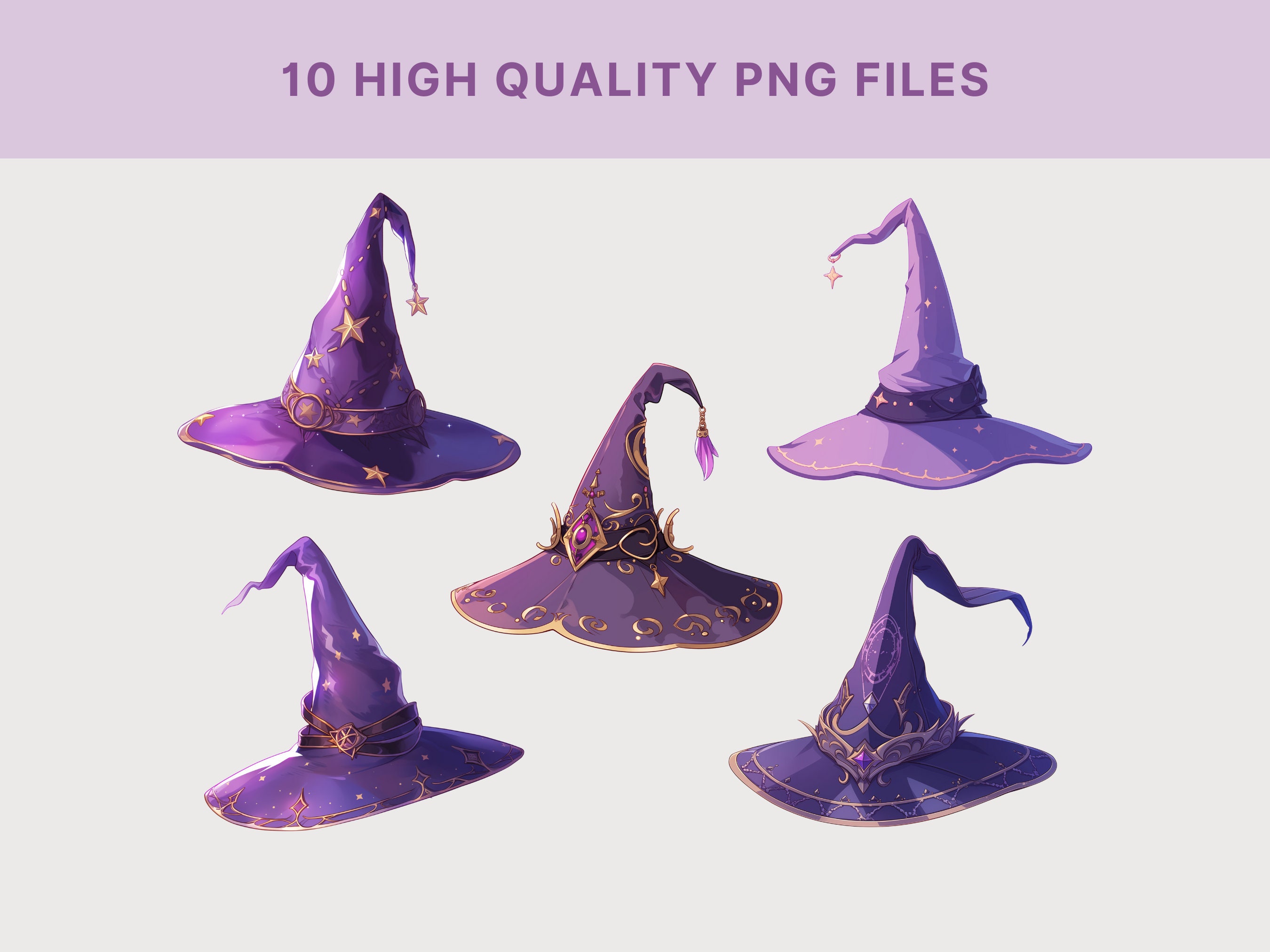 Vtuber Witch Hat Asset Purple Overlay Twitch Hat Purple Vtuber Assets ...