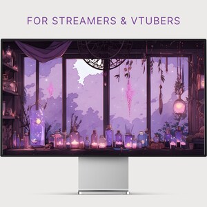 Purple Animated Background Vtuber Animated Background Witch Animated ...