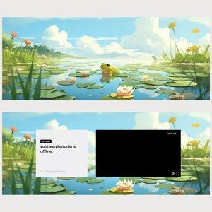 Frog Twitch Banner Cottagecore Stream Banner Cute Frog Wallpaper ...