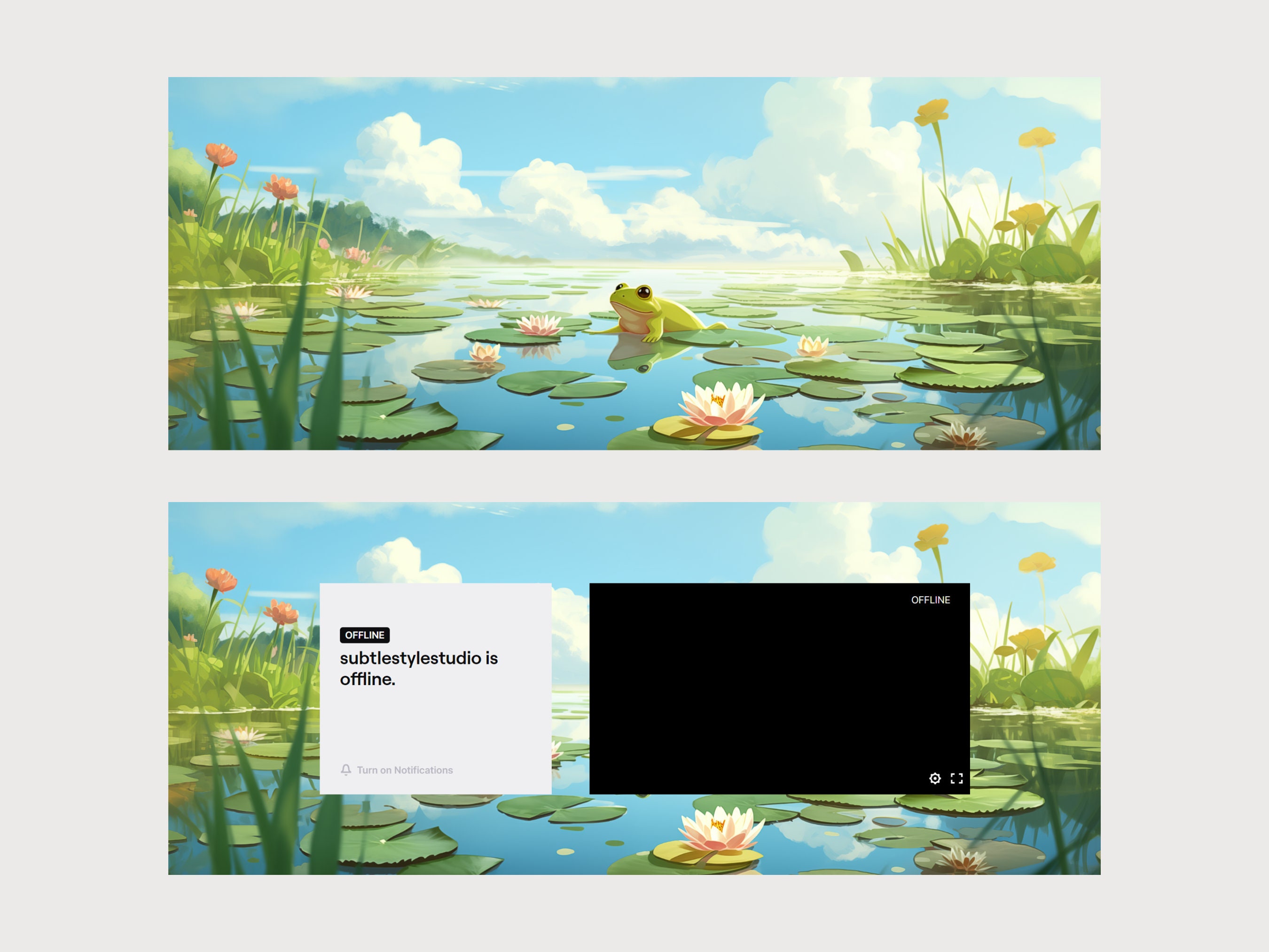 Frog Twitch Banner Cottagecore Stream Banner Cute Frog Wallpaper ...
