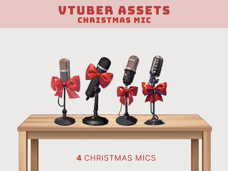 Vtuber Mic Asset Christmas Mic Vtuber Png Tuber Mic Asset Christmas ...