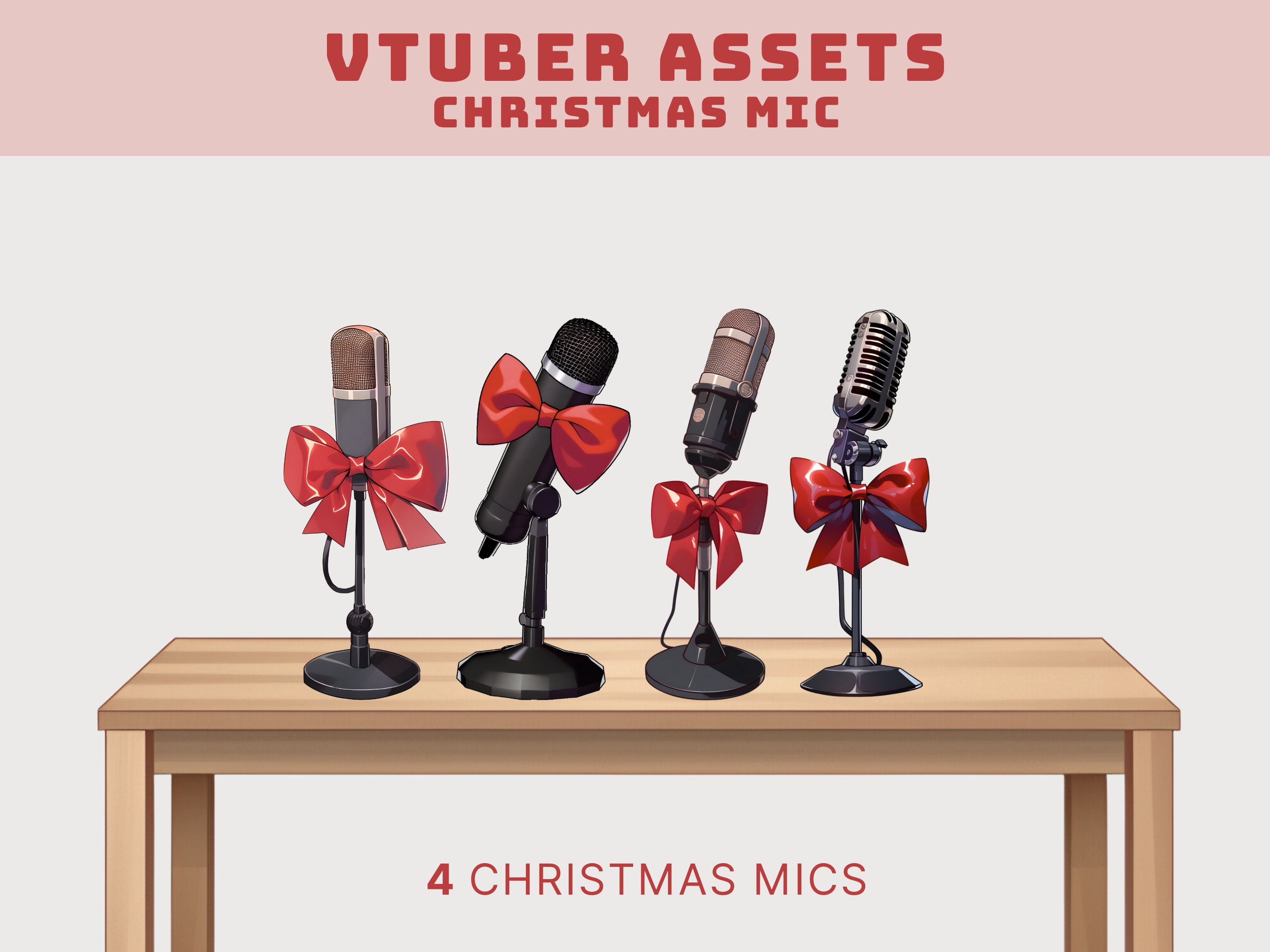 Vtuber Mic Asset Christmas Mic Vtuber Png Tuber Mic Asset Christmas ...