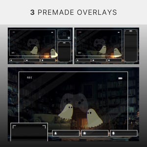 Retro Ghost Stream Pack Animated Vhs Twitch Overlay Retro Halloween ...