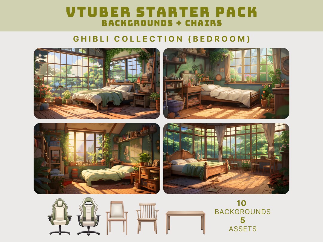 Cozy Vtuber Background Cottagecore Twitch Overlay Cozy Background Lofi ...