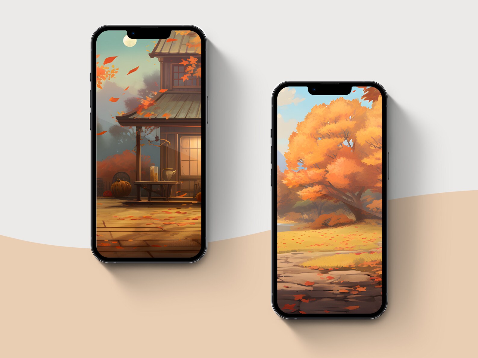 Studio Ghibli Inspired Autumn iPhone Wallpaper Fall Season Wallpaper ...