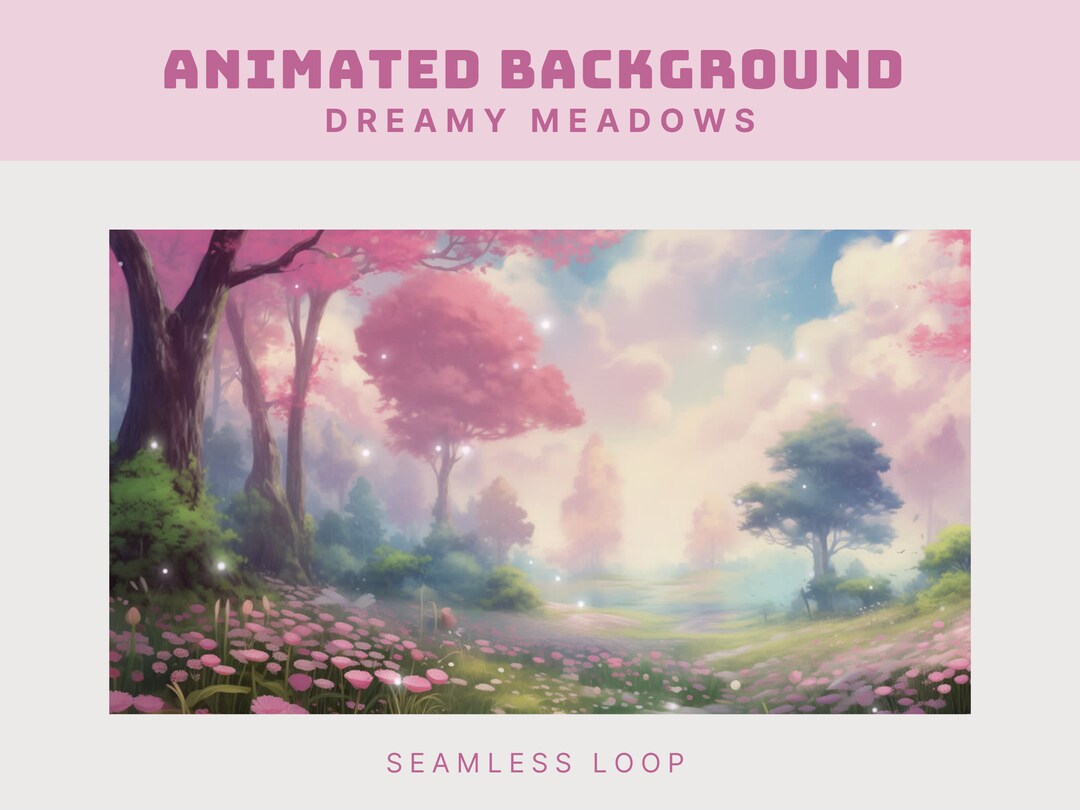 Pink Animated Background Vtuber Stream Pink Twitch Overlay Cute Pink ...